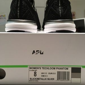 APL | Shoes | Apl Techloom Phantom Sneaker Blacksilver Sz 8 Nib | Poshmark